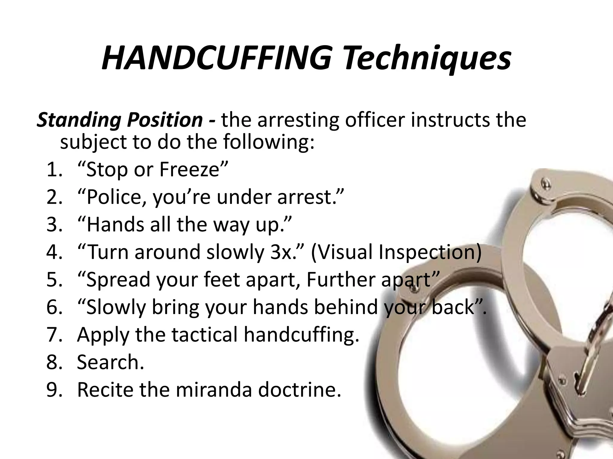 3 handcuffing foxtroot | PPTX