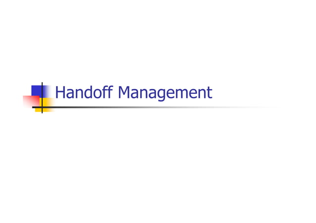 3 handoff management | PPT