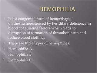 hemorrhagic diathesis & hematological melignancy | PPT