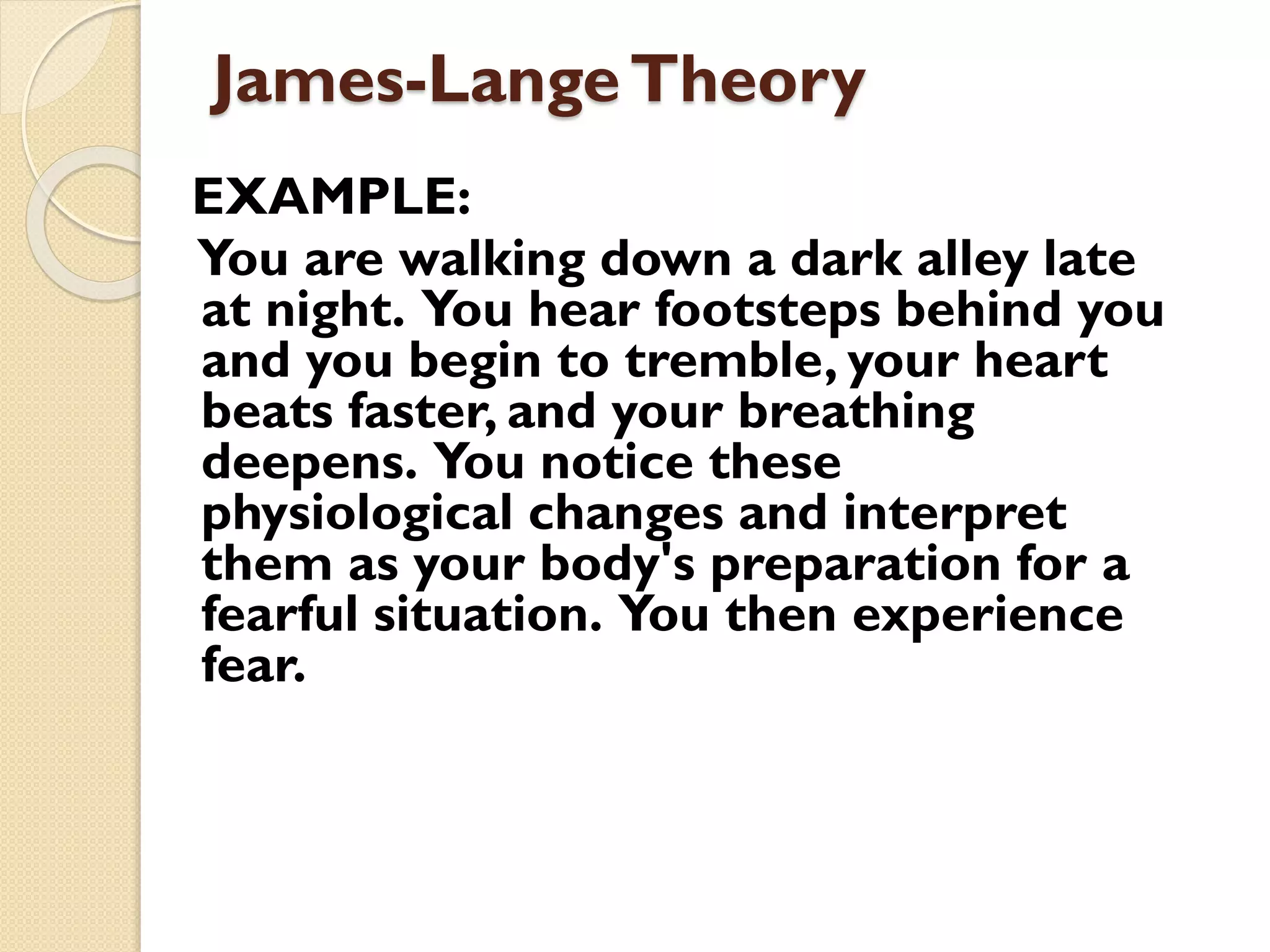 James Lange Theory of Emotion | PPTX