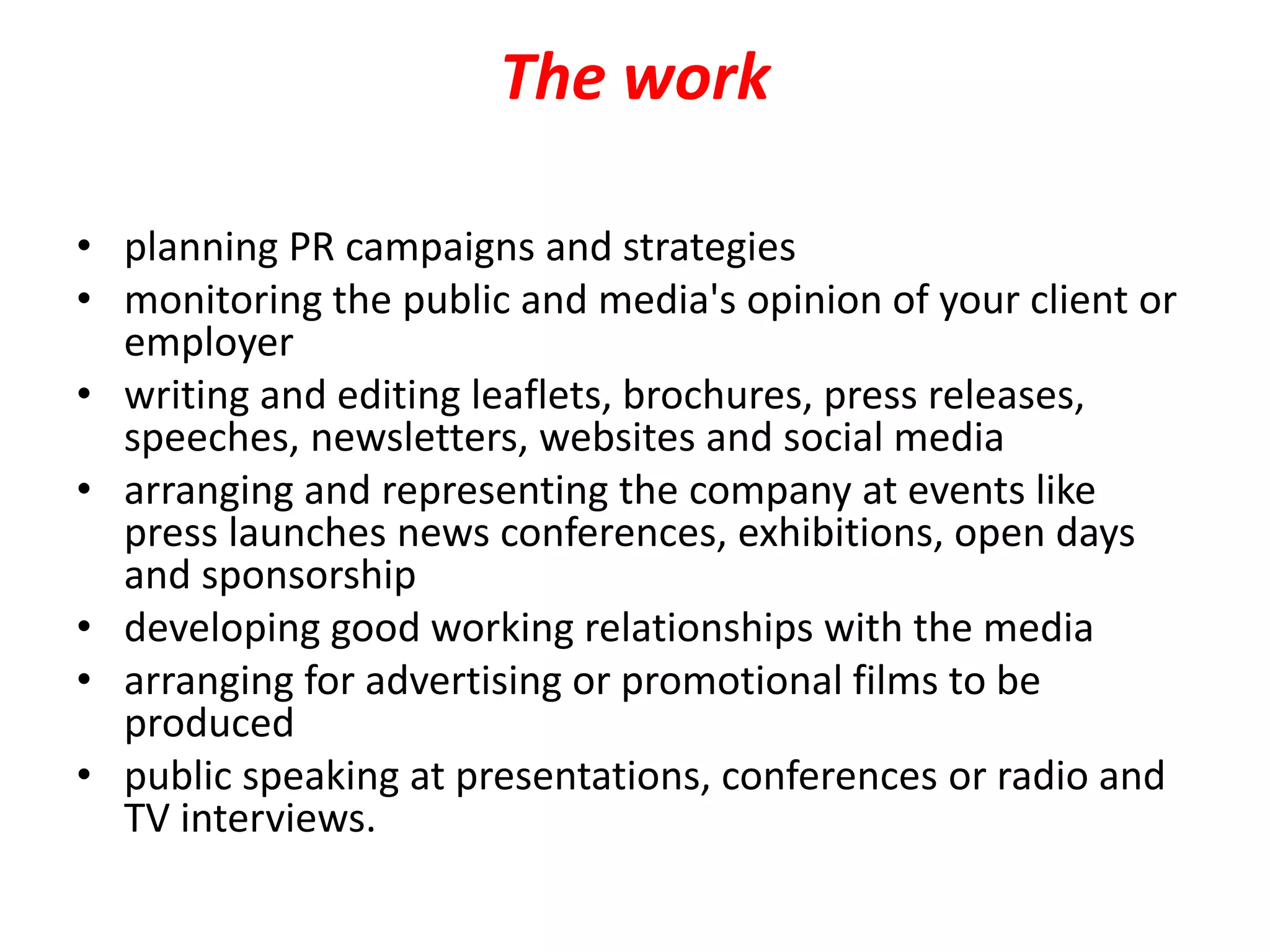 Public relation officer | PPTX