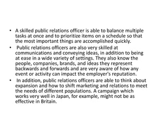 Public relation officer | PPTX