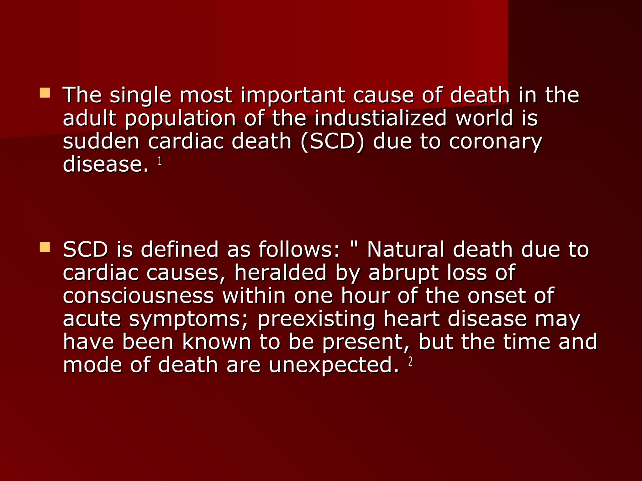 Out of hospital sudden cardiac death(scd) | PPT