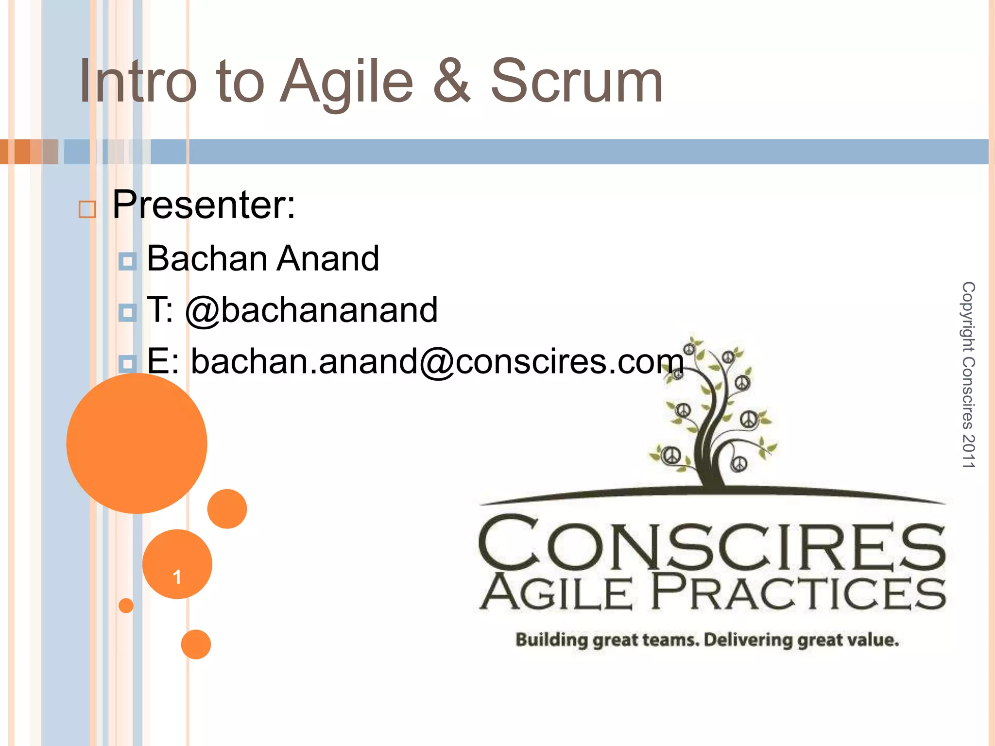 Online class intro to agile & scrum - final | PPT