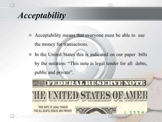 Theoretical and Empirical Definitions of Money | PPTX