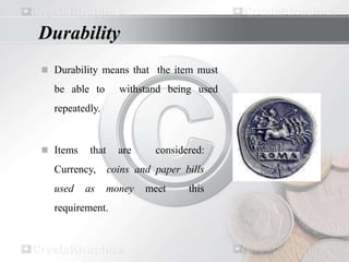 Durability Of Money
