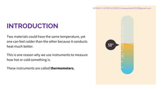 CSEC Science - Measuring Temperature | PPTX