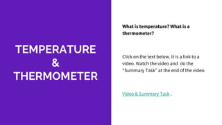 CSEC Science - Measuring Temperature | PPTX
