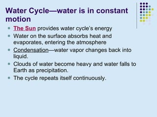 Earth Science. Hydrosphere ppt | PPT