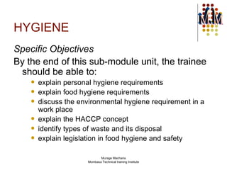 hygiene in catering | PPT