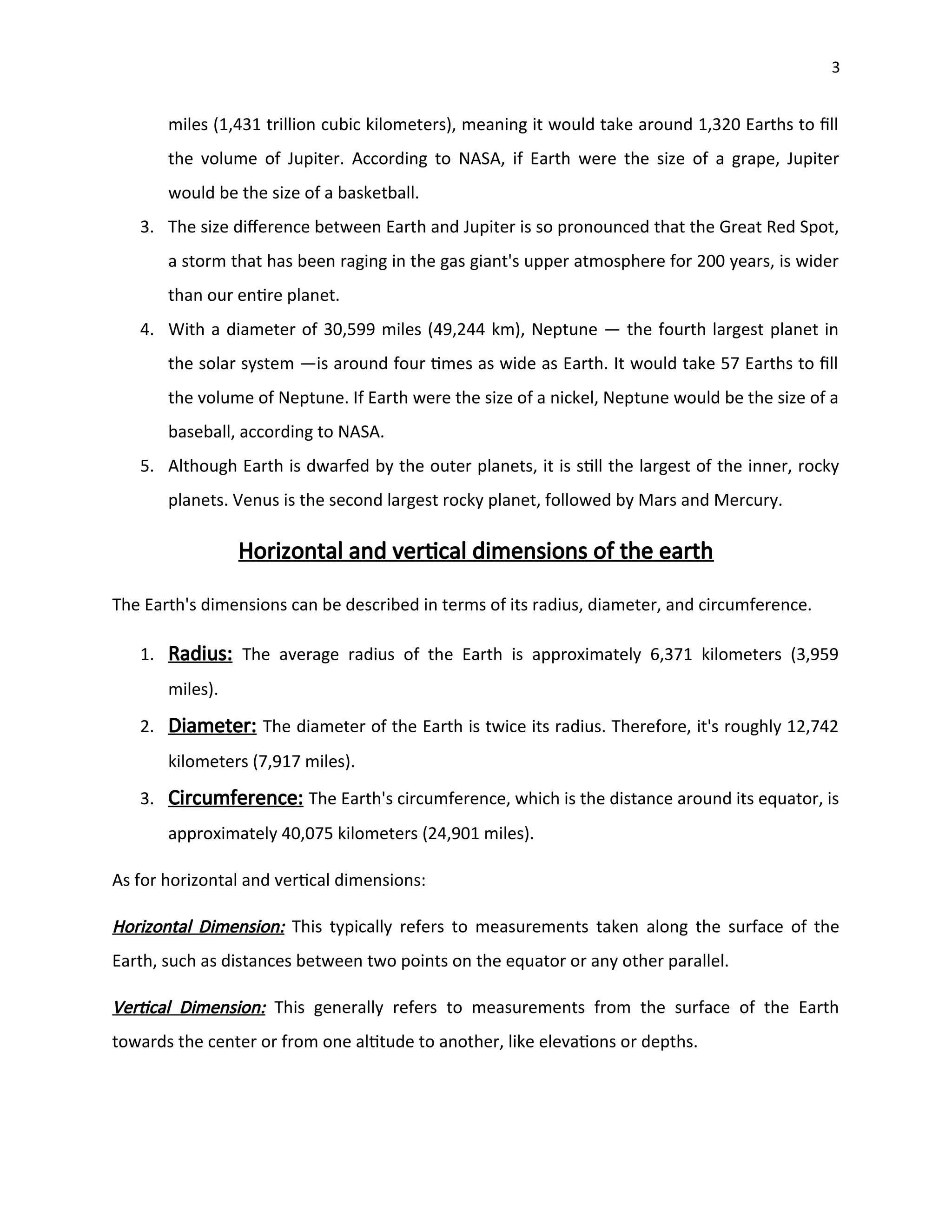 Size of the Earth 3(i). Size of the Earth | DOCX