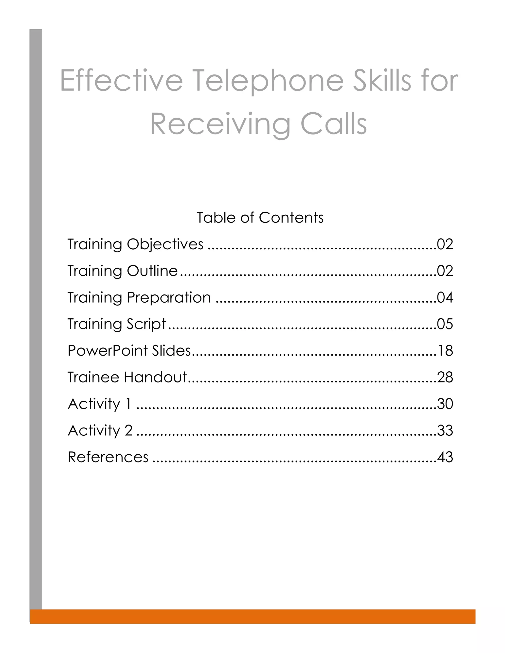 Telephone skills training_manual | PDF