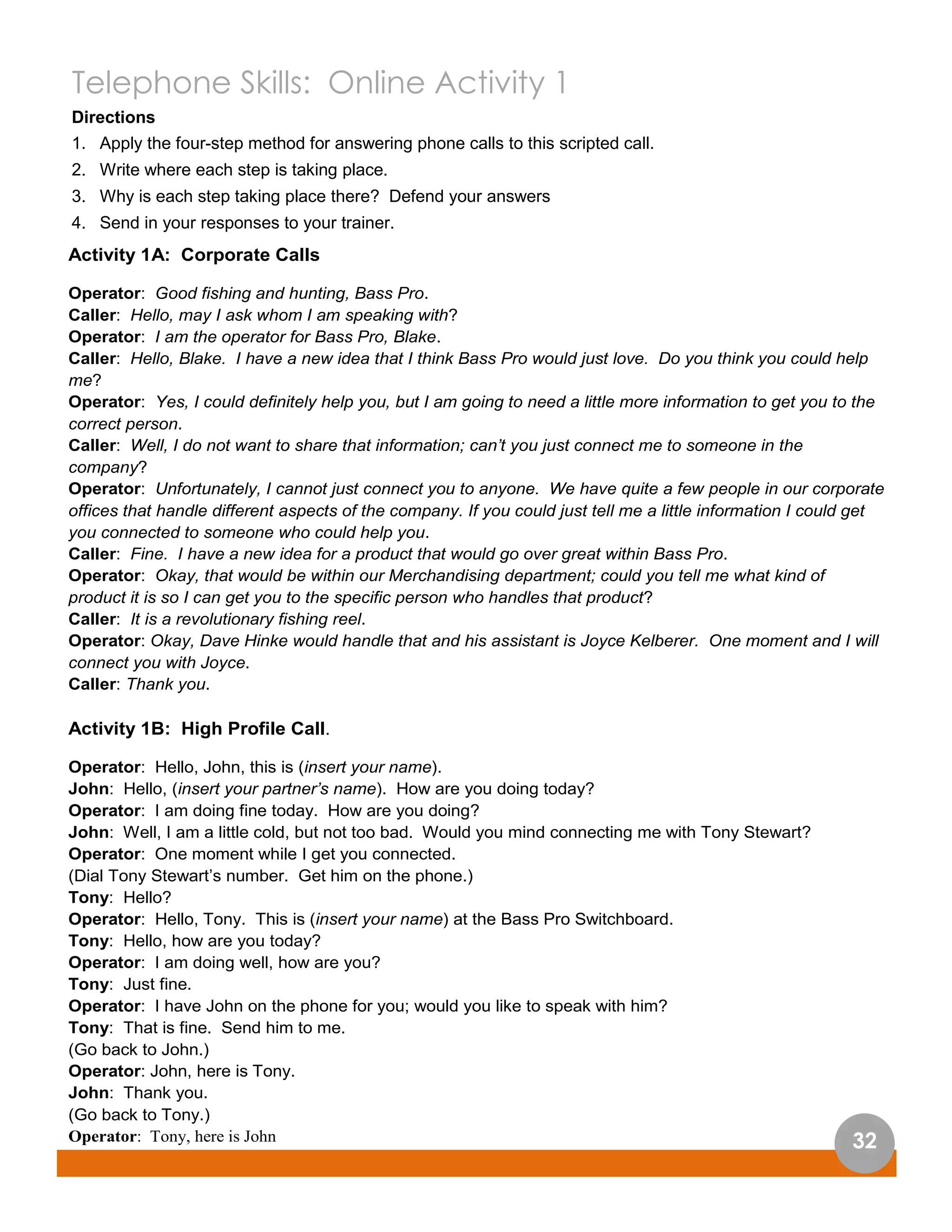 Telephone skills training_manual | PDF