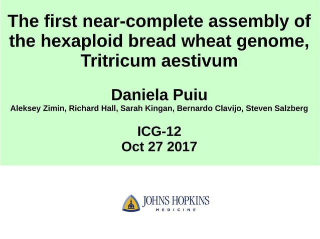 Daniela Puiu at #ICG12: The first near-complete assembly of the ...