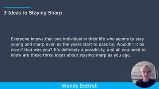3 Ideas to Staying Sharp - Brain Boosting Tip | PPT