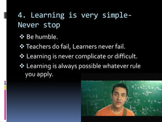 3 idiots life’s learning | PPTX | Hobbies & Interests