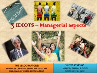 3 idiots managerial aspects...niper,pharma mba,mohali | PPTX | Business ...