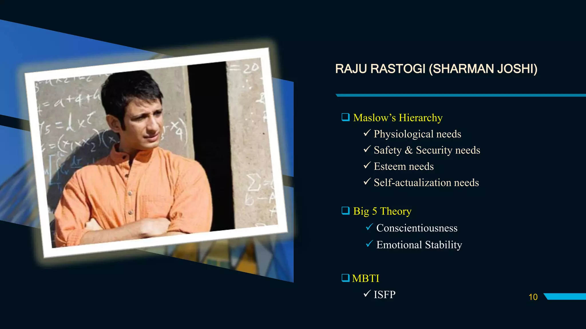 Personality & Motivation analysis of 3 Idiots | PPTX