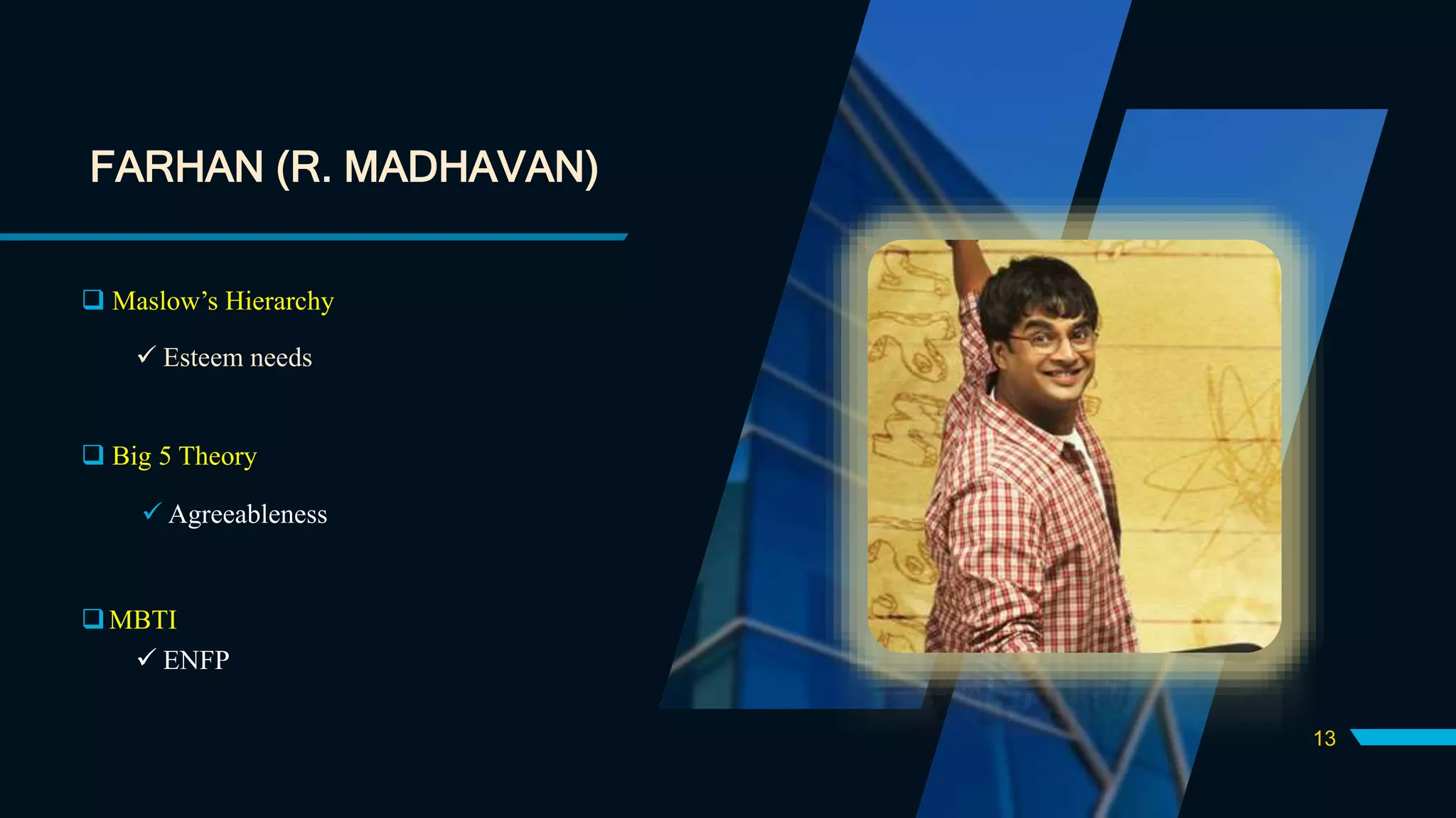 Personality & Motivation analysis of 3 Idiots | PPTX