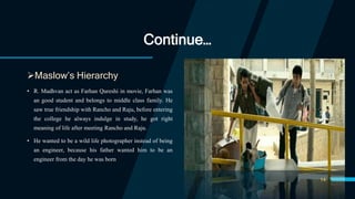 Personality & Motivation analysis of 3 Idiots | PPTX