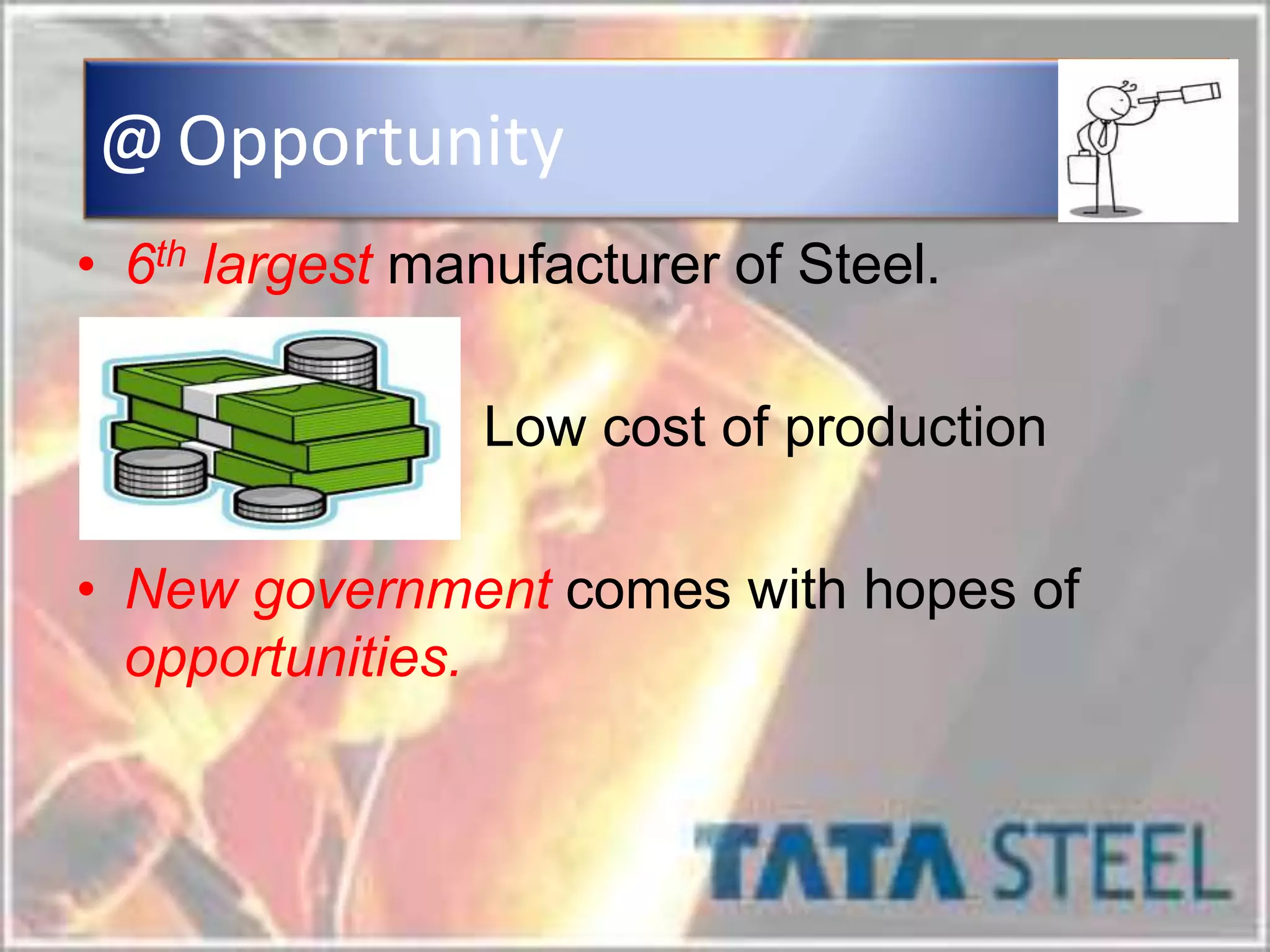 Swot analysis of Tata Steel | PPTX