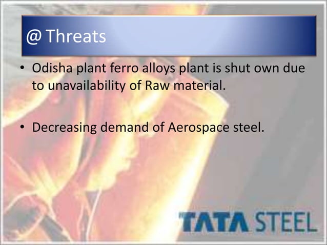 Swot analysis of Tata Steel | PPTX