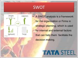 Swot analysis of Tata Steel | PPTX