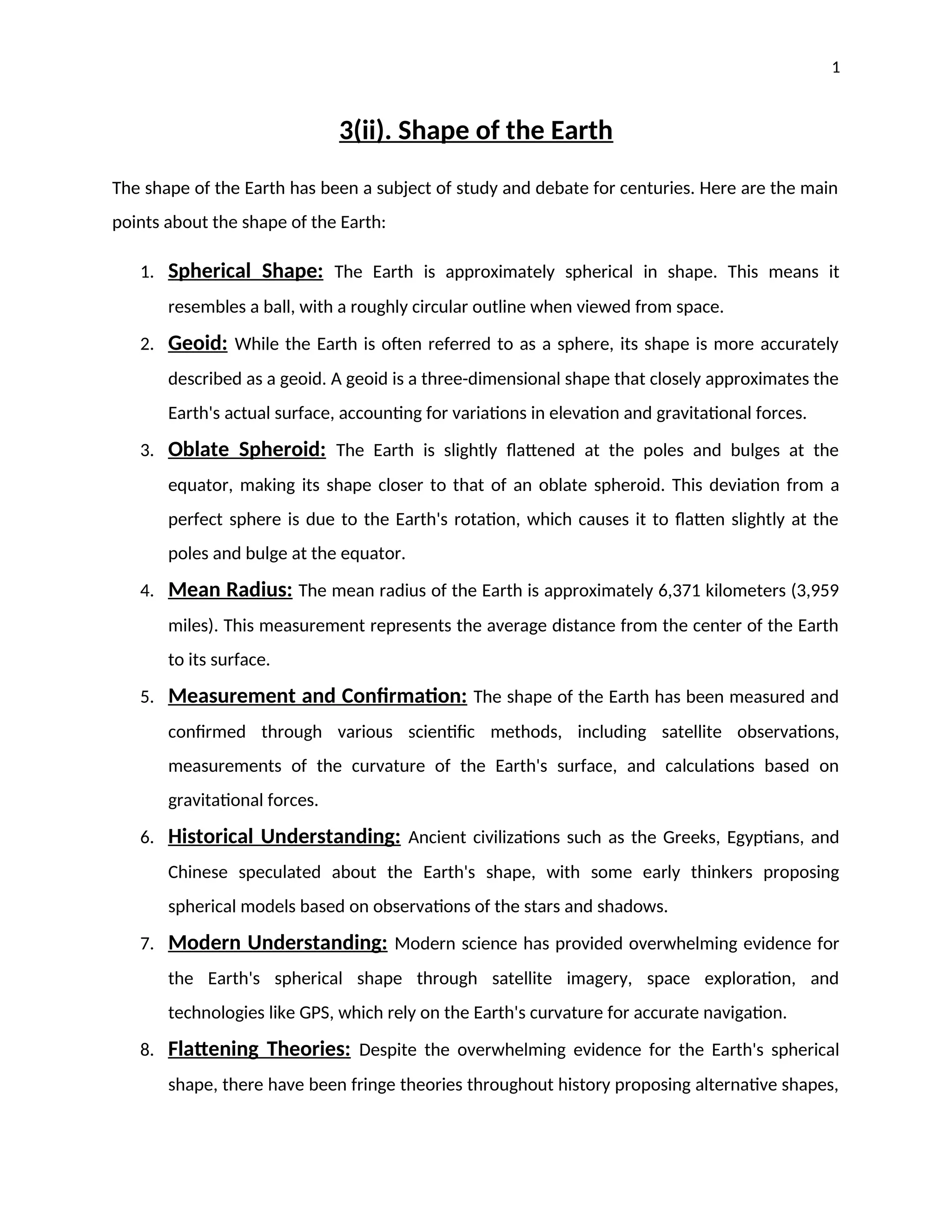 3(ii). Shape of the Earth Lecture .docx