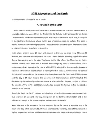 3(iii). Movements of the Earth lecture.docx