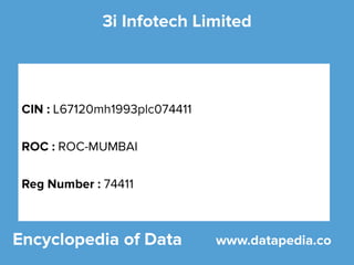 All about 3i Infotech Limited - Datapedia | PPTX