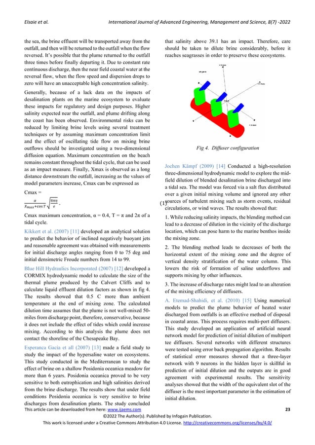 Review on Hydrodynamic Modelling of Desalination Plants Brine Effluent ...