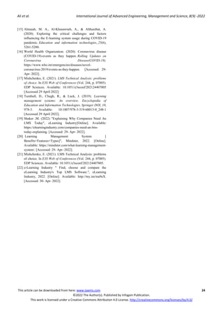 Challenges of Learning Management Systems and Current Trends | PDF