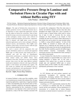 Comparative Pressure Drop in Laminar and Turbulent Flows in Circular ...