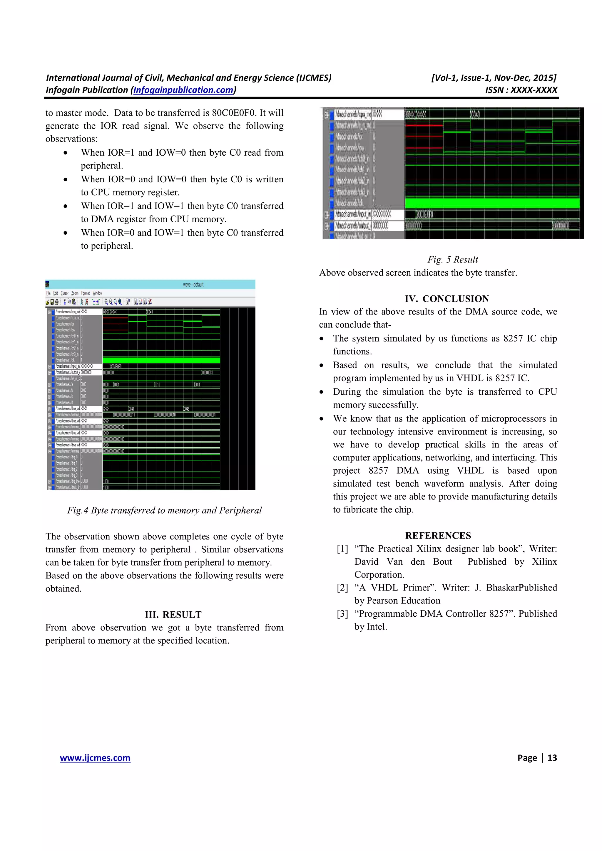 3 Ijcmes Dec 2015 27 Simulation Of 8257 Direct Memory Access Controller