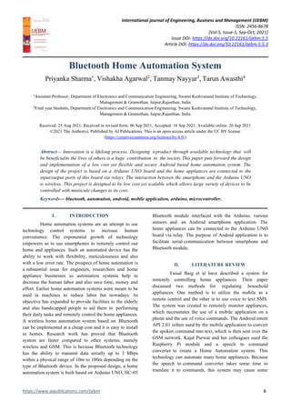 Bluetooth Home Automation System | PDF | Home Appliances | Home & Garden