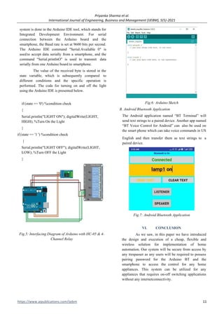 Bluetooth Home Automation System | PDF | Home Appliances | Home & Garden