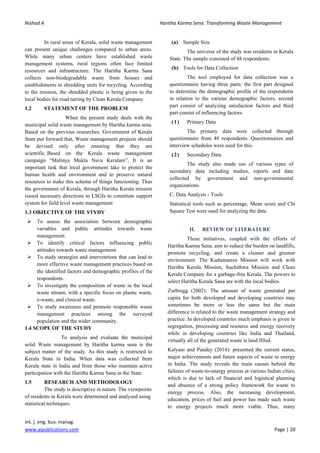 Haritha Karma Sena: Transforming Waste Management | PDF