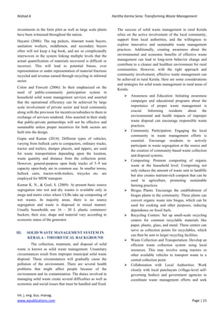 Haritha Karma Sena: Transforming Waste Management | PDF