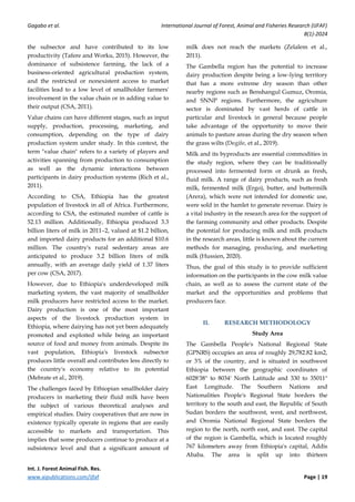 Analysis of Value Chain of Cow Milk: The Case of Itang Special Woreda ...