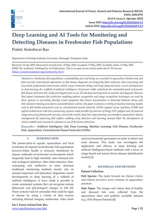 Deep Learning and AI Tools for Monitoring and Detecting Diseases in ...