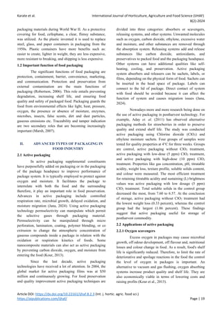 A Review on Recent Advances of Packaging in Food Industry | PDF