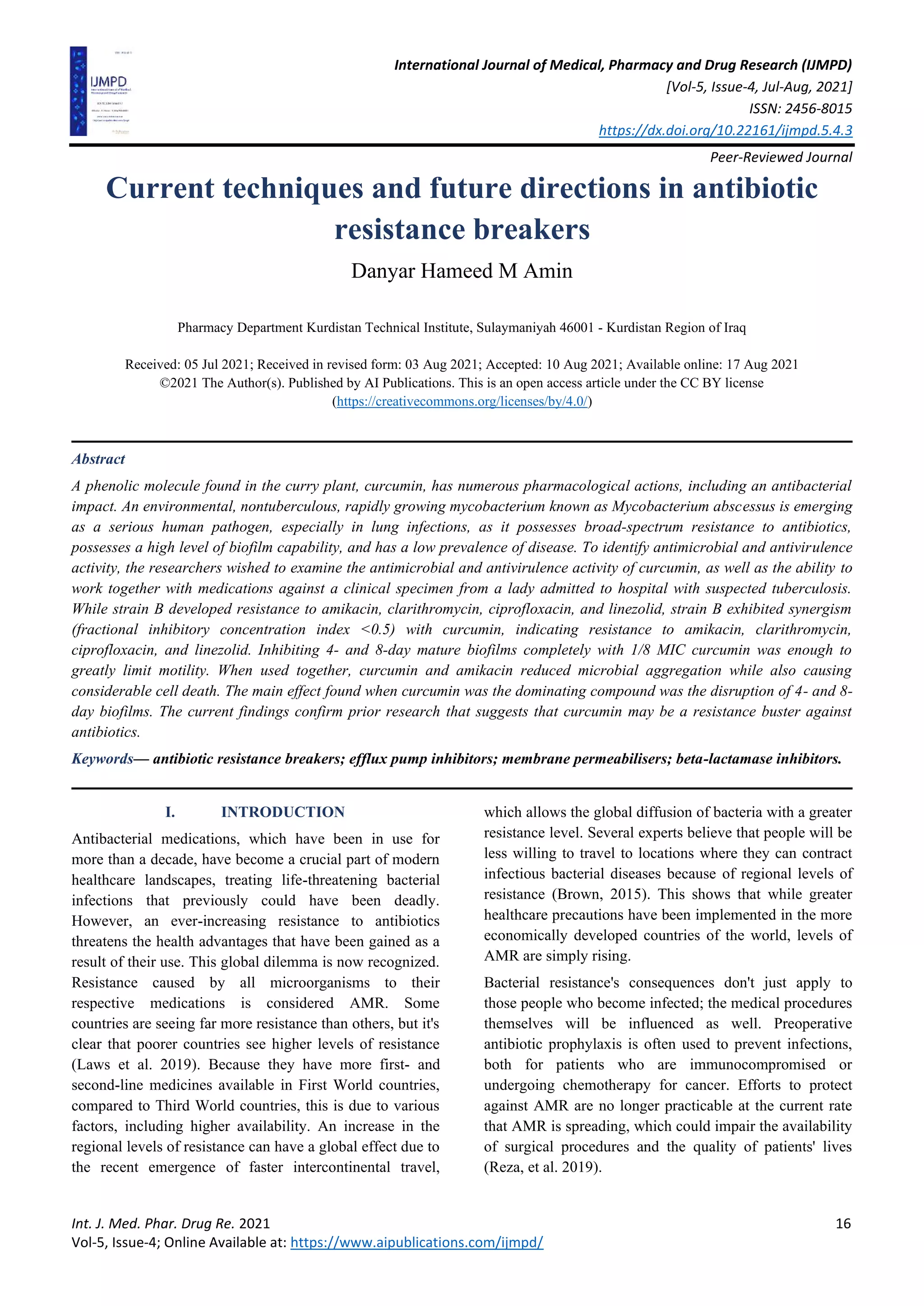 Current techniques and future directions in antibiotic resistance ...