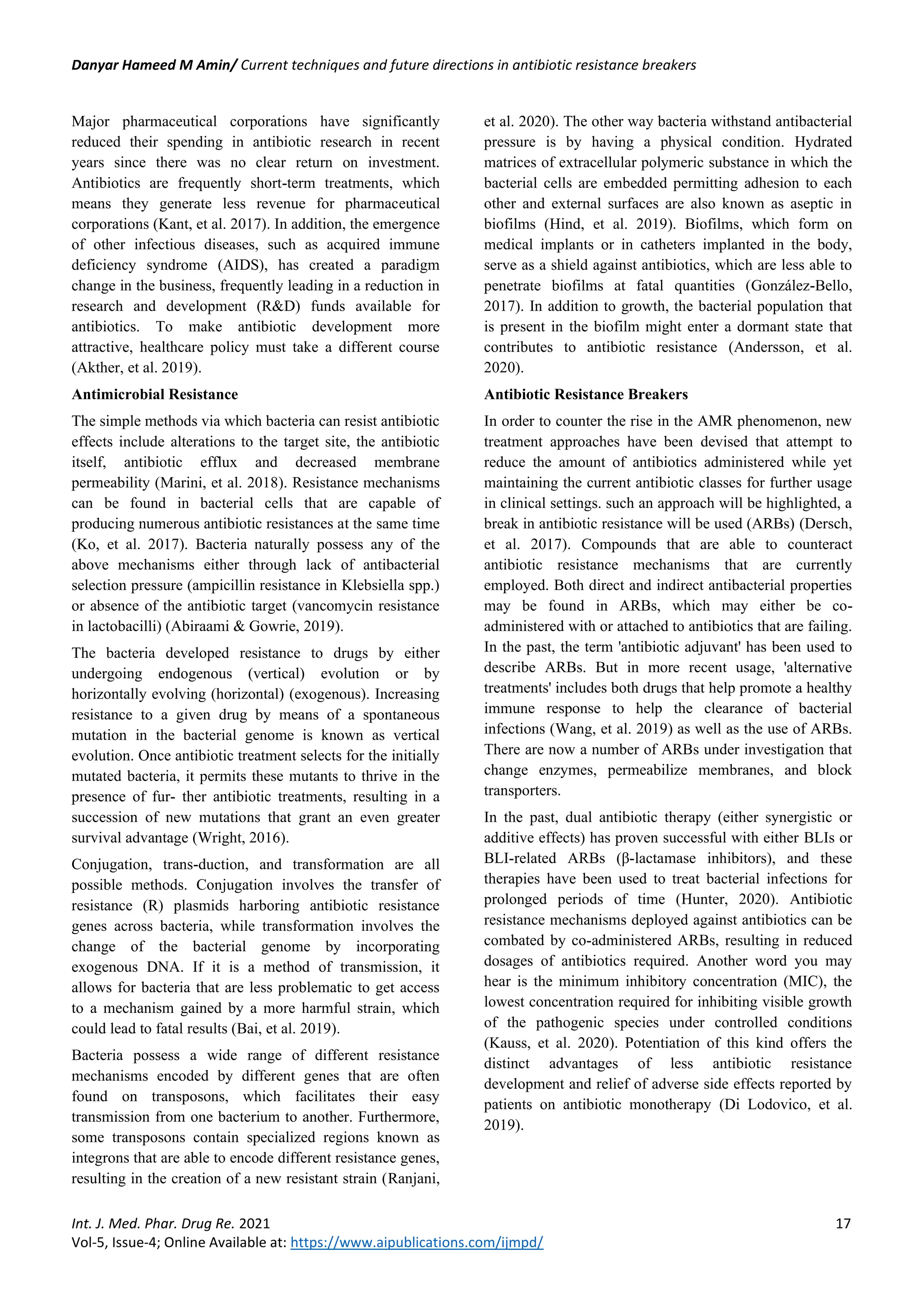 Current techniques and future directions in antibiotic resistance ...