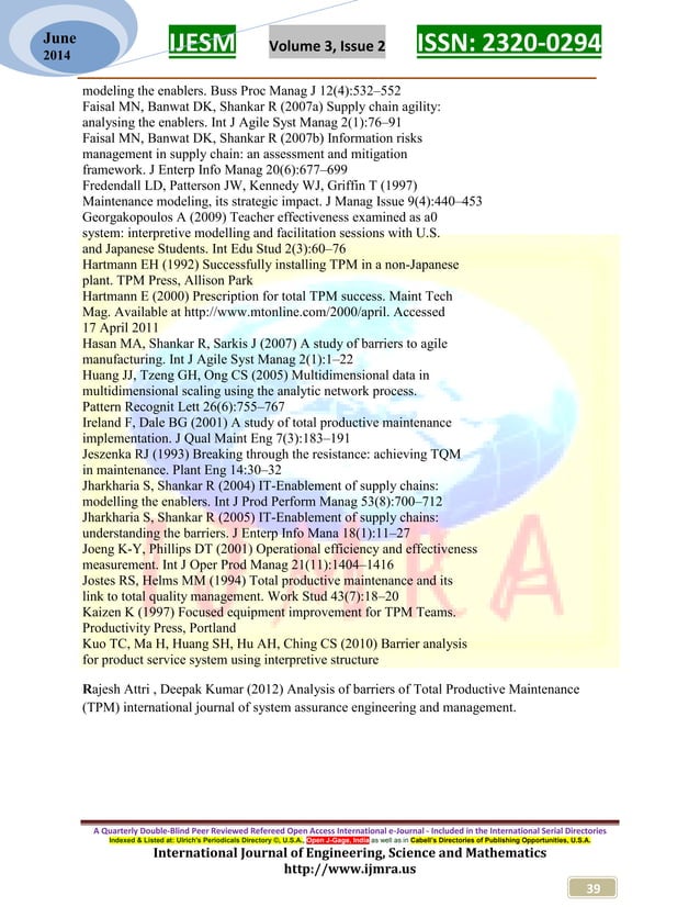 Implementation Of TPM with Case study | PDF
