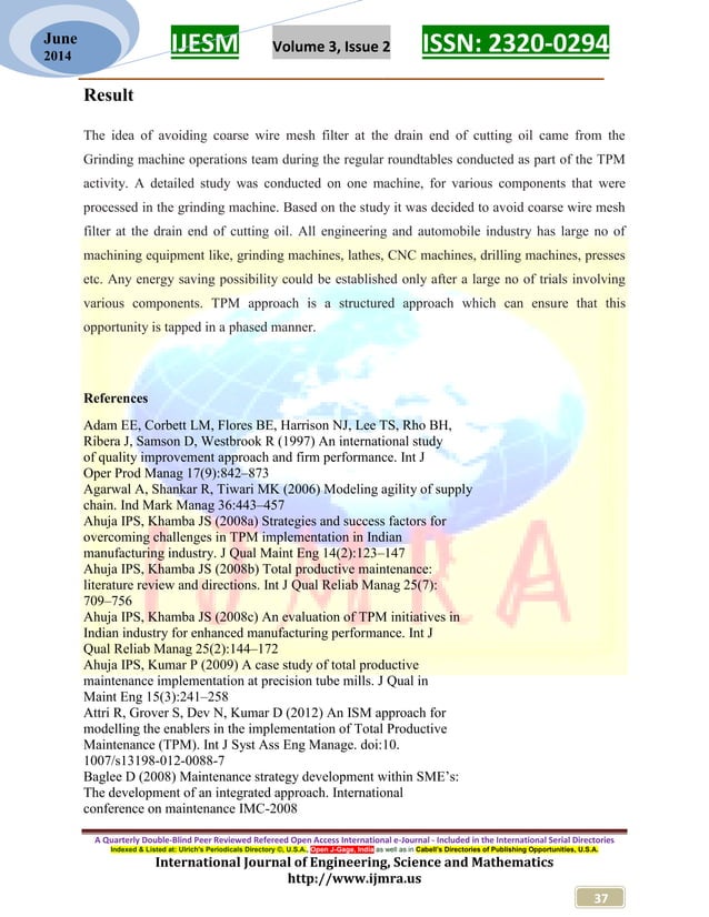 Implementation Of TPM with Case study | PDF