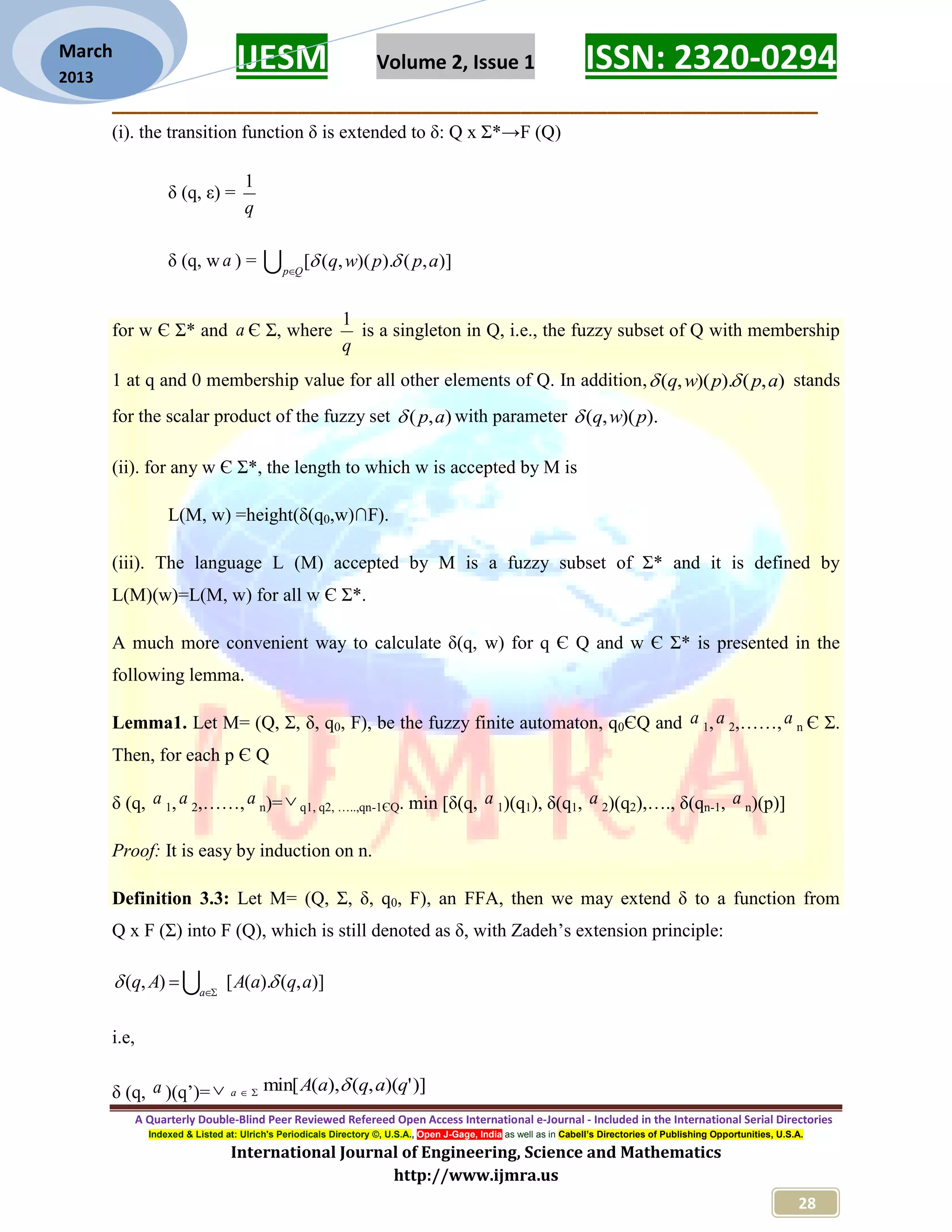 FUZZY GRAPHS IN FUZZY AUTOMATA MODEL | PDF