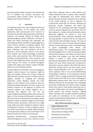 Diagnosis and Management of Asthma: A Review | PDF