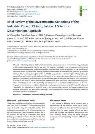 Brief Review of the Environmental Conditions of the Industrial Zone of El Salto, Jalisco: A ...