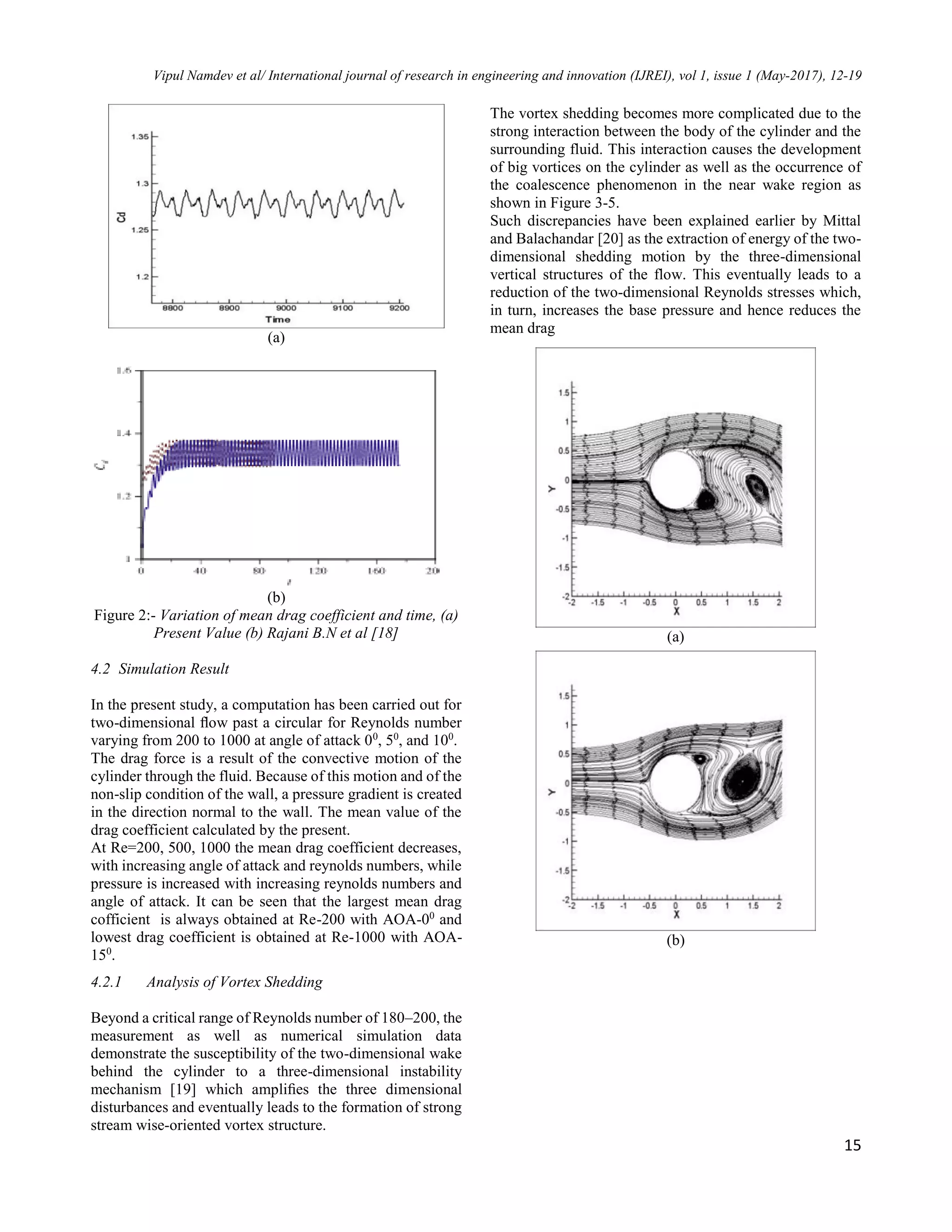 Analysis of vortex formation around a circular cylinder at low Reynolds number | PDF | Physics ...