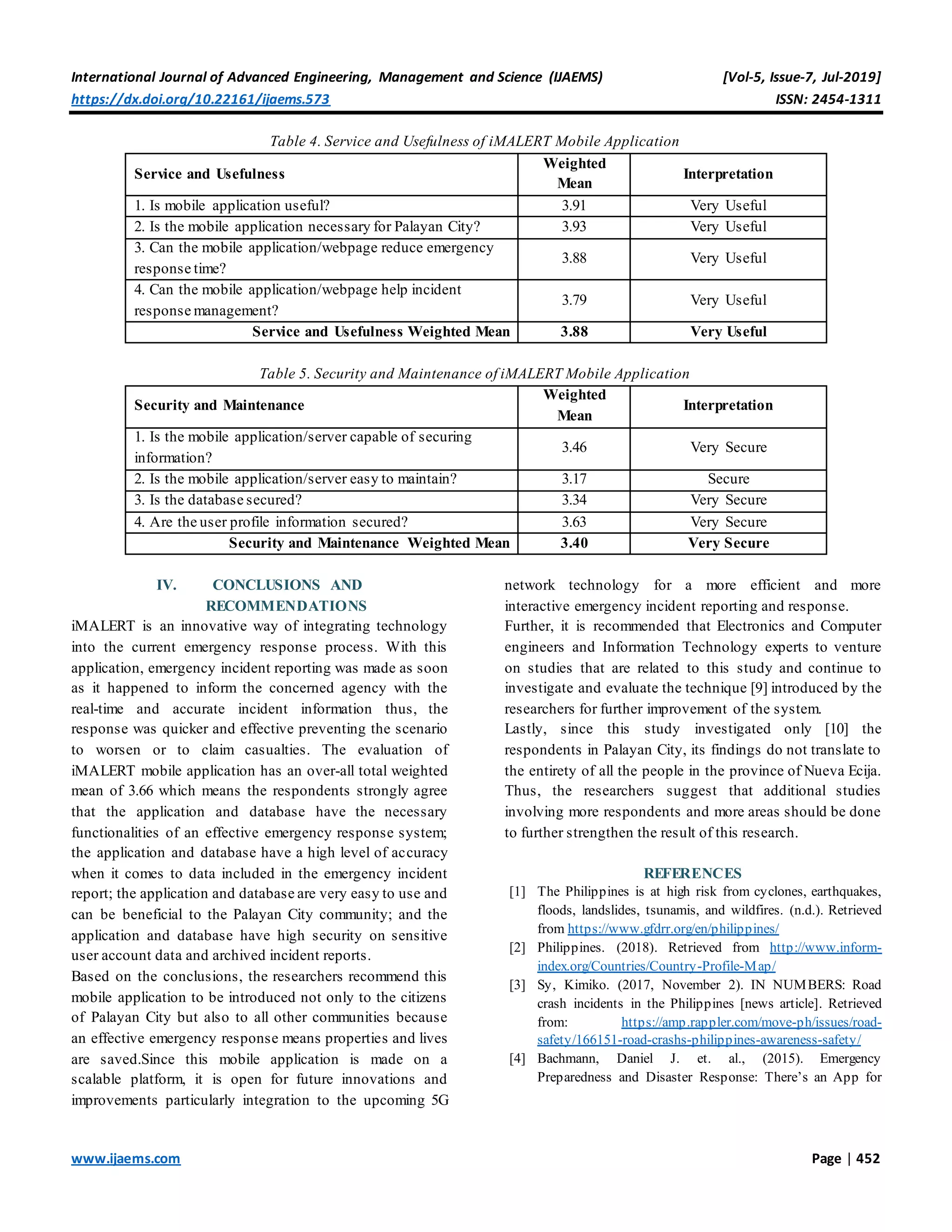 iMALERT – an Emergency Response Mobile ApplicationUsing Geo-Location ...